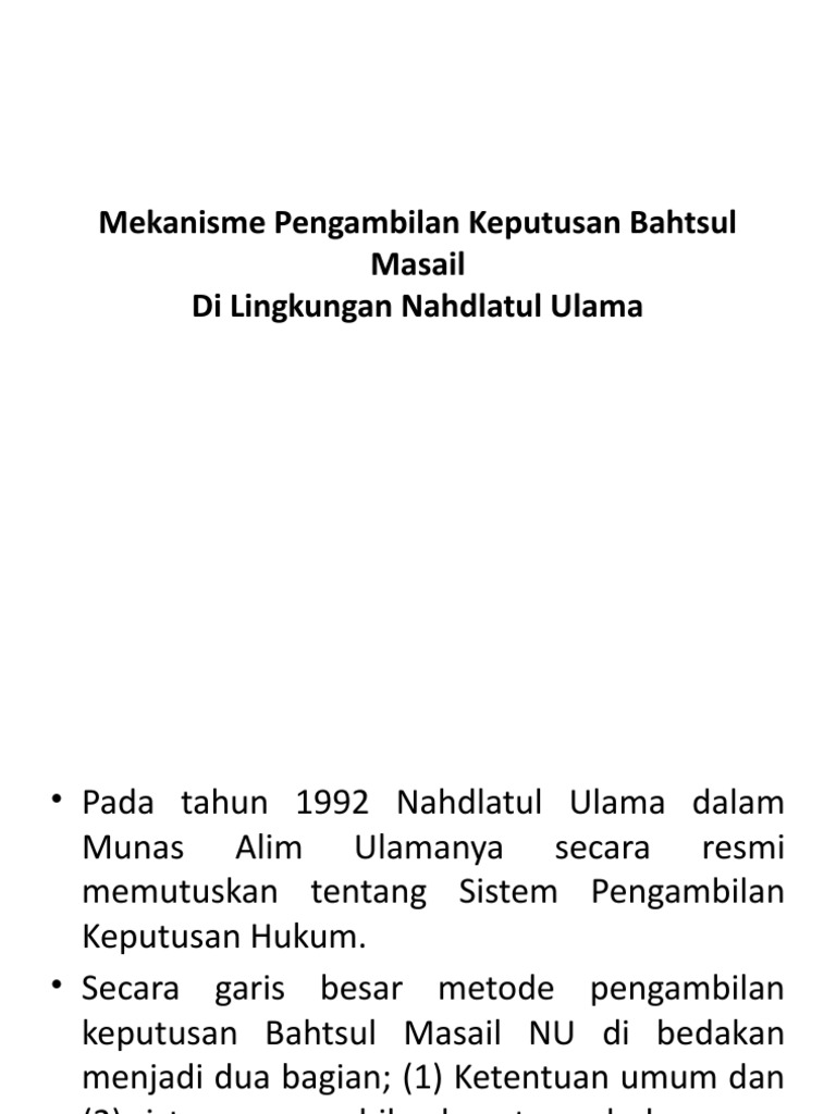 Bahtsul Masail | PDF