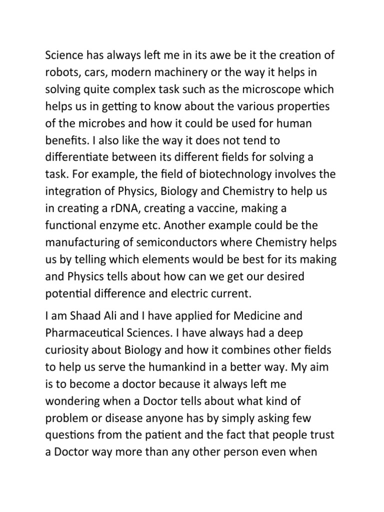 NTU Personal Statement | PDF