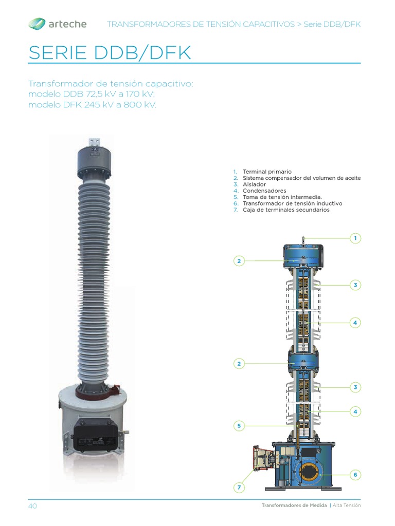 Arteche CT DDB DFK Es | PDF | Transformador | Condensador