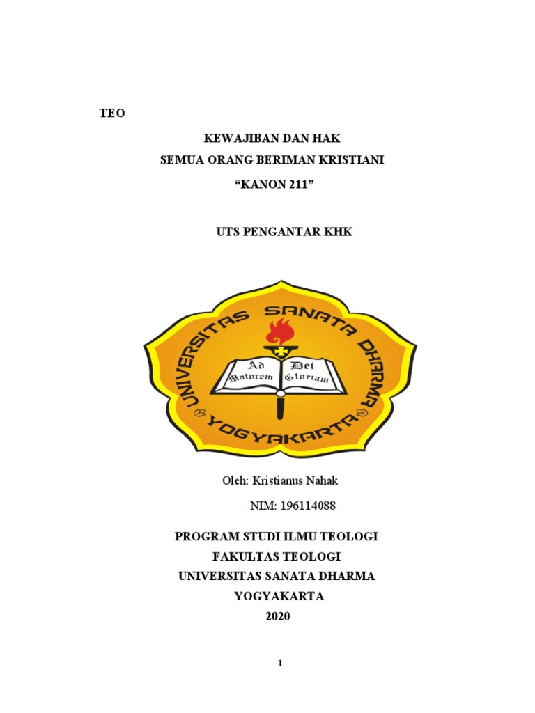 Kewajiban dan Hak Orang Beriman Kristiani | PDF