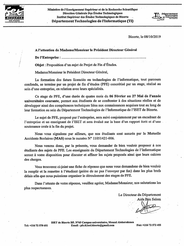 Proposition Sujet PFE | PDF