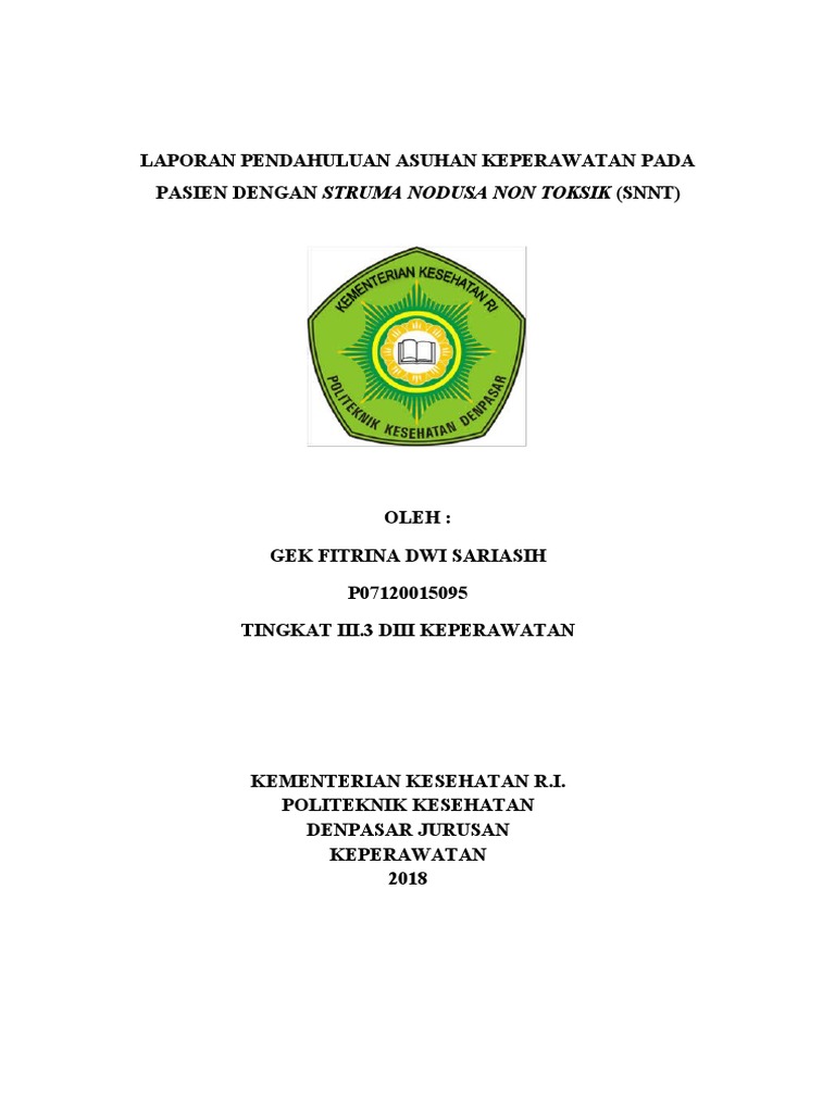 Toaz - Info Laporan Pendahuluan Asuhan Keperawatan Struma Nodusa Non ...