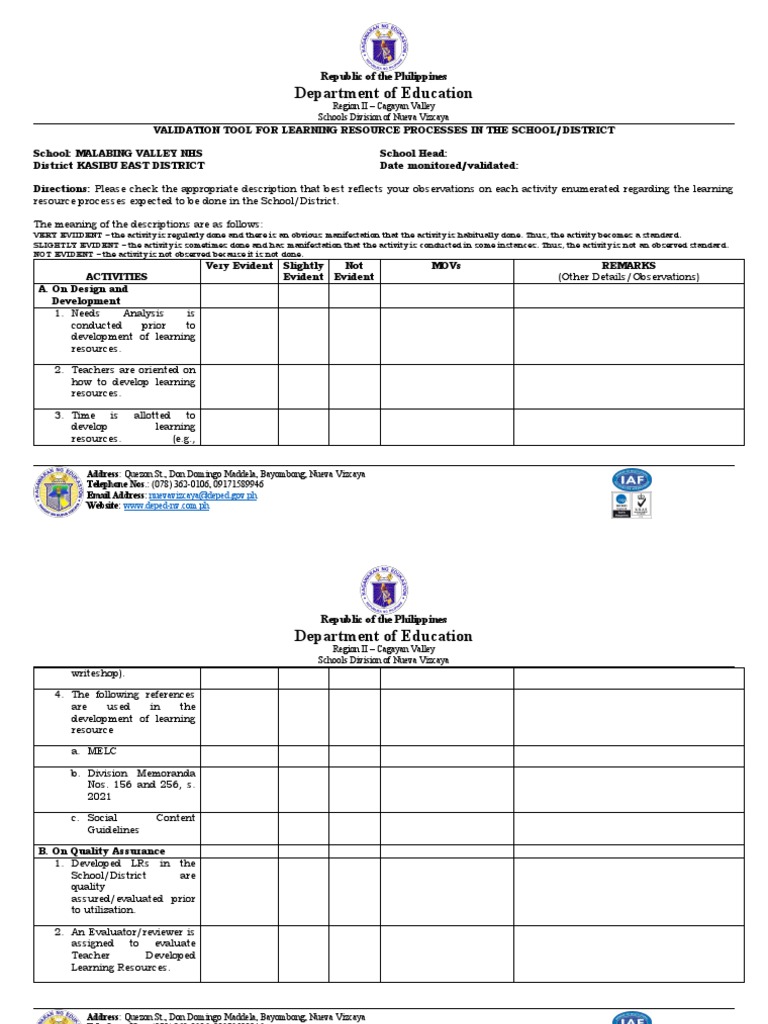 Validation Tool For Learning Processes | PDF | Cognition | Computing