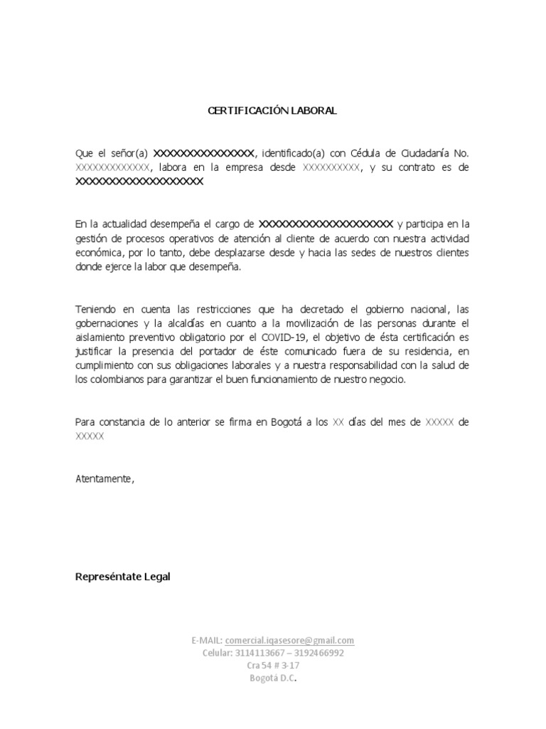 CERTIFICACION Ejemplo | PDF