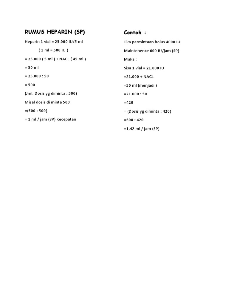 Rumus Heparin | PDF