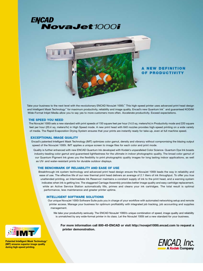 ENCAD NJ1000i English | PDF | Printer (Computing) | Media Technology