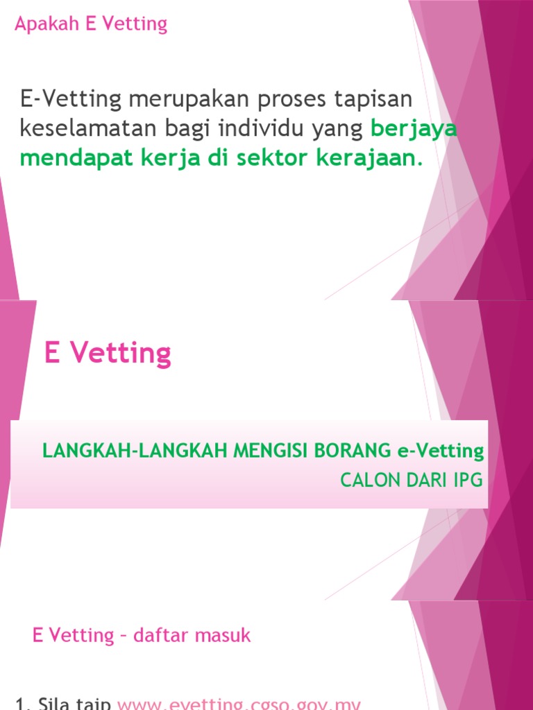 Panduan Pengisian Evetting | PDF