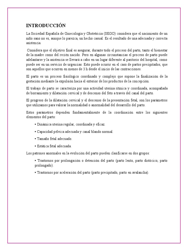 Definición y manejo del parto precipitado | PDF | Parto | El embarazo