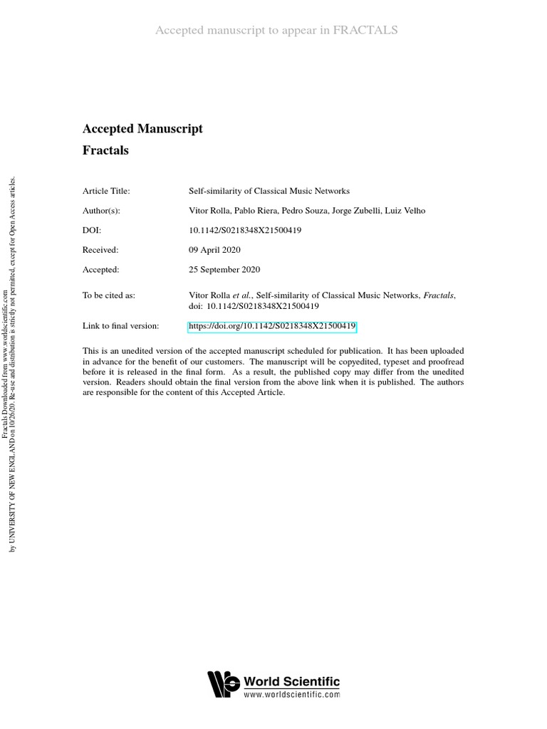 Rolla 2020 | PDF | Power Law | Fractal