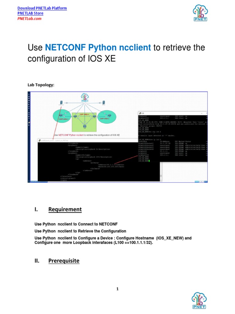 Use NETCONF Python Ncclient To Retrieve The Configuration of IOS | PDF | Computer Networking ...