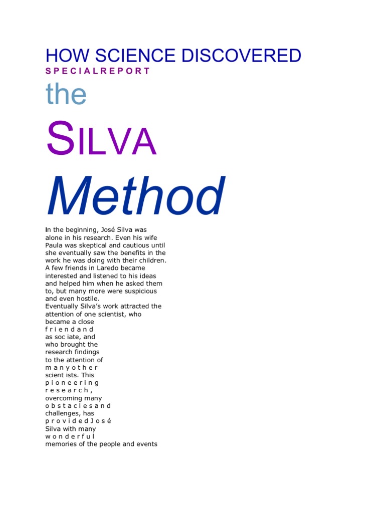 Silva Mind Control | Psychiatrist | Psychiatry