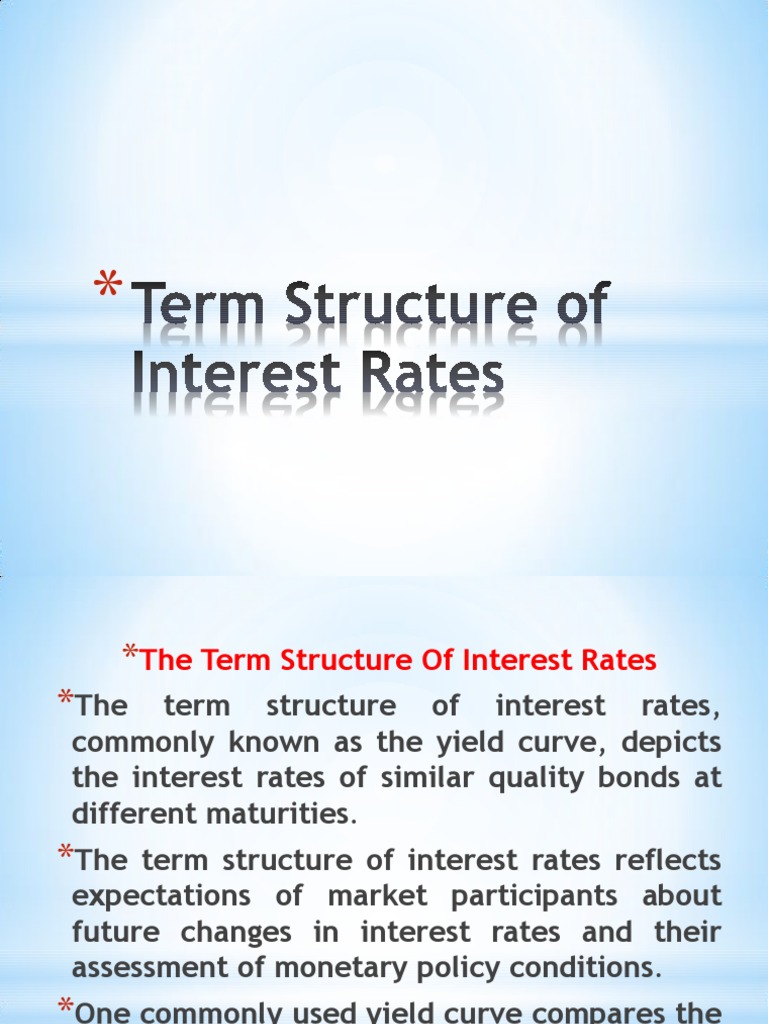 Term Structure of Interest Rates With Yield | PDF | Yield Curve ...