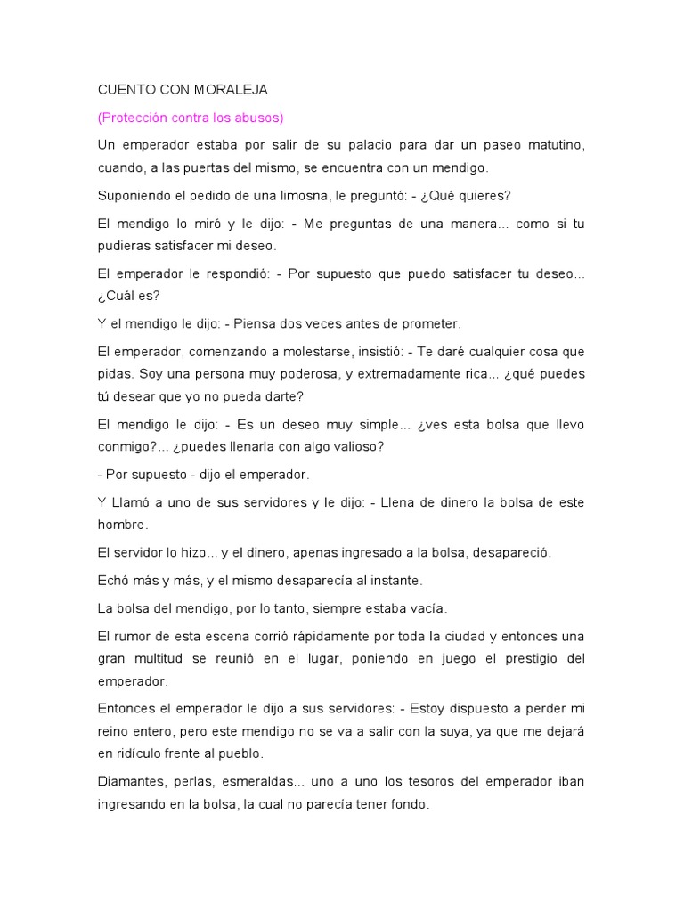 Cuento Con Moraleja | PDF