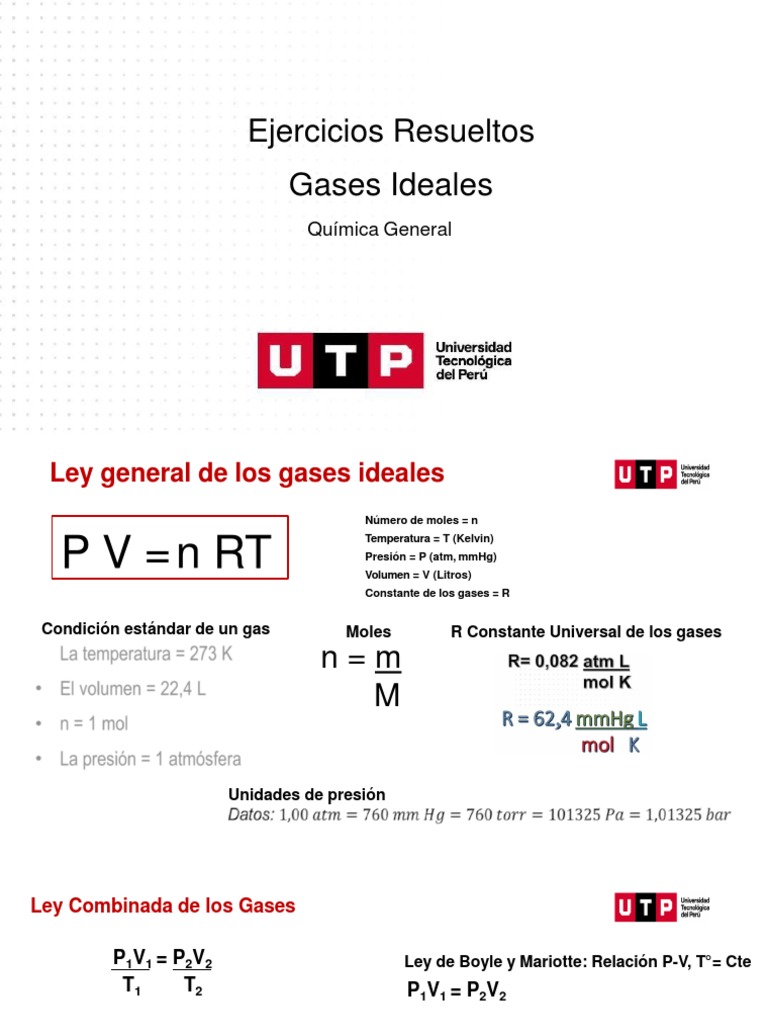 Ejercicios de Gases Ideales Resueltos | PDF | Gases | Mole (Unidad)