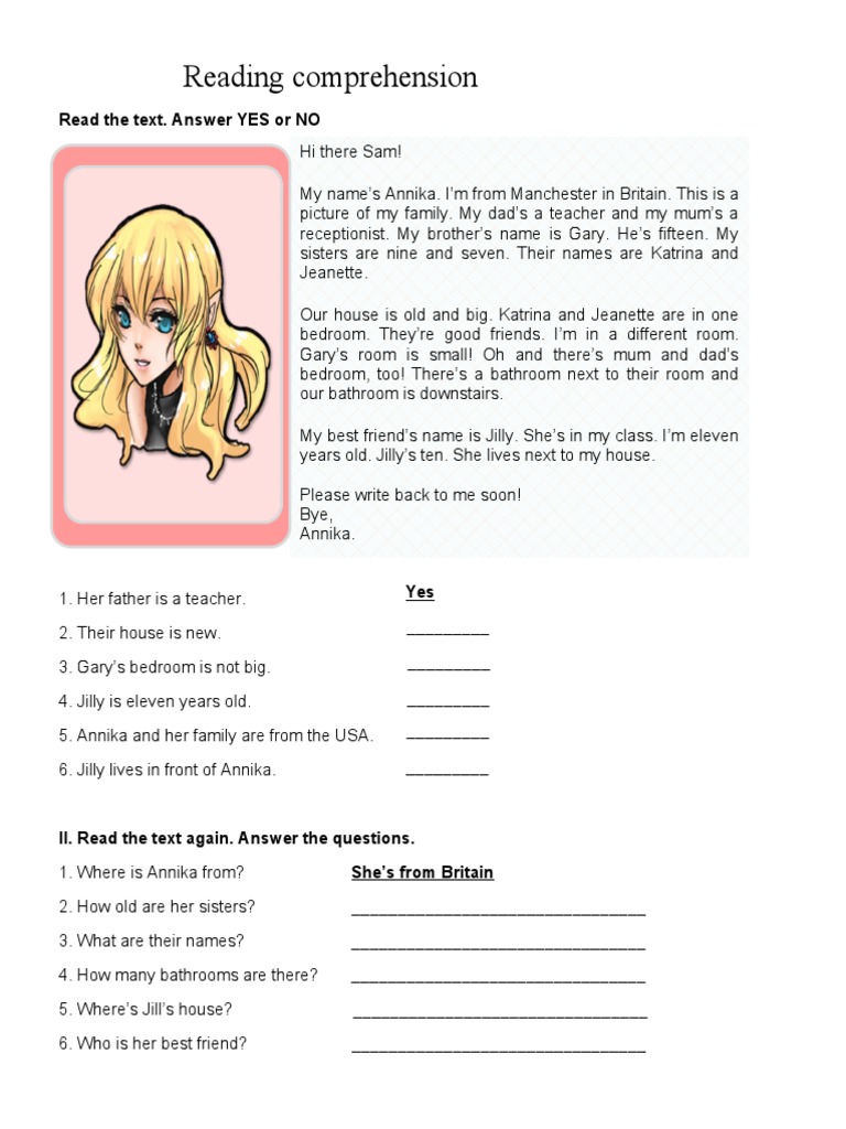 Reading Omprehension Reading Comprehension Exercises 71216 | PDF