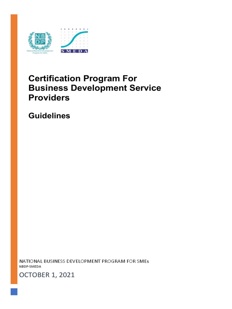 iBDSP Certification Program v1 | PDF | Small And Medium Sized ...