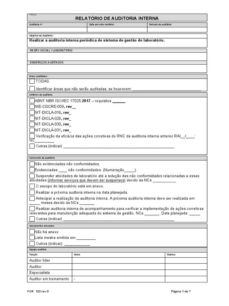 Relatório Auditoria Interna 01-2018 Modelo | PDF | Auditoria interna ... Relatório Auditoria Interna 01-2018 Modelo | PDF | Auditoria interna ...