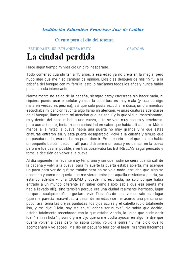 La Ciudad Perdida Pdf Duendes