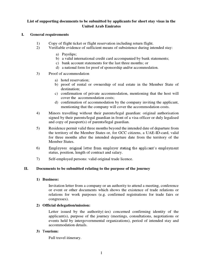Short Stay Visa Checklist | PDF | Travel Visa | Government And Personhood
