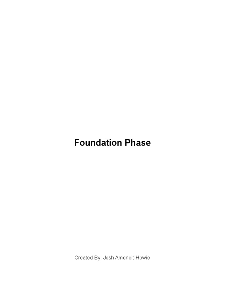 Foundation Phase Training Guide | PDF | Recreation | Physical Exercise