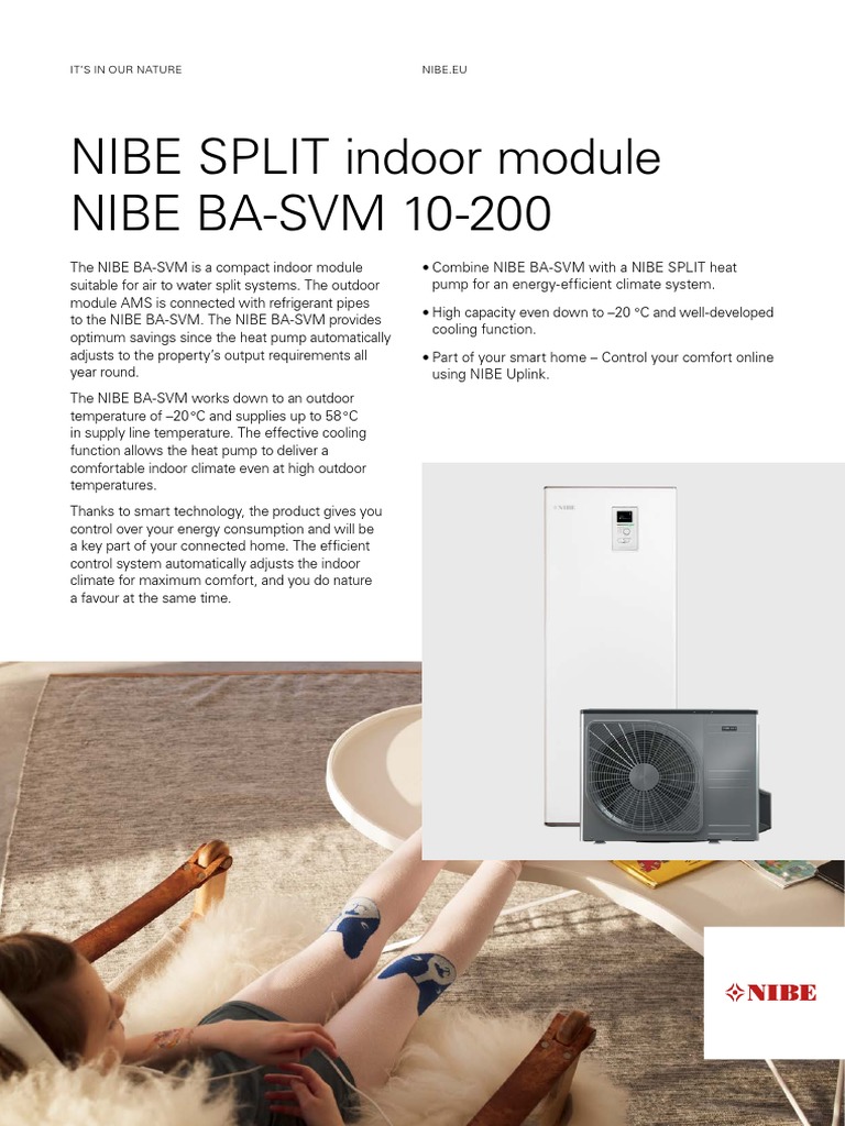NIBE SPLIT Indoor Module NIBE BA-SVM 10-200: It'S in Our Nature Nibe - Eu | Download Free PDF ...