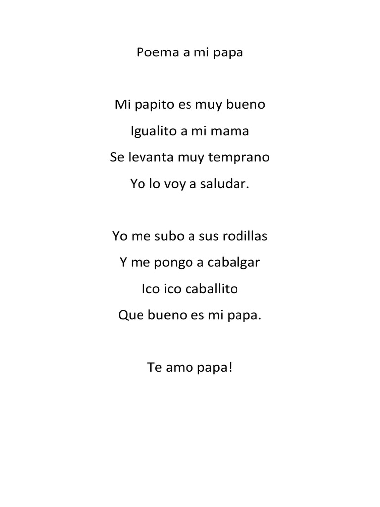 Poema A Mi Papa | PDF