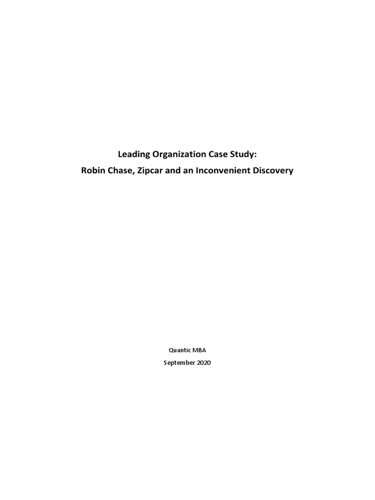 Robin Chase: Leadership in Zipcar's Journey | PDF | Leadership | Leadership