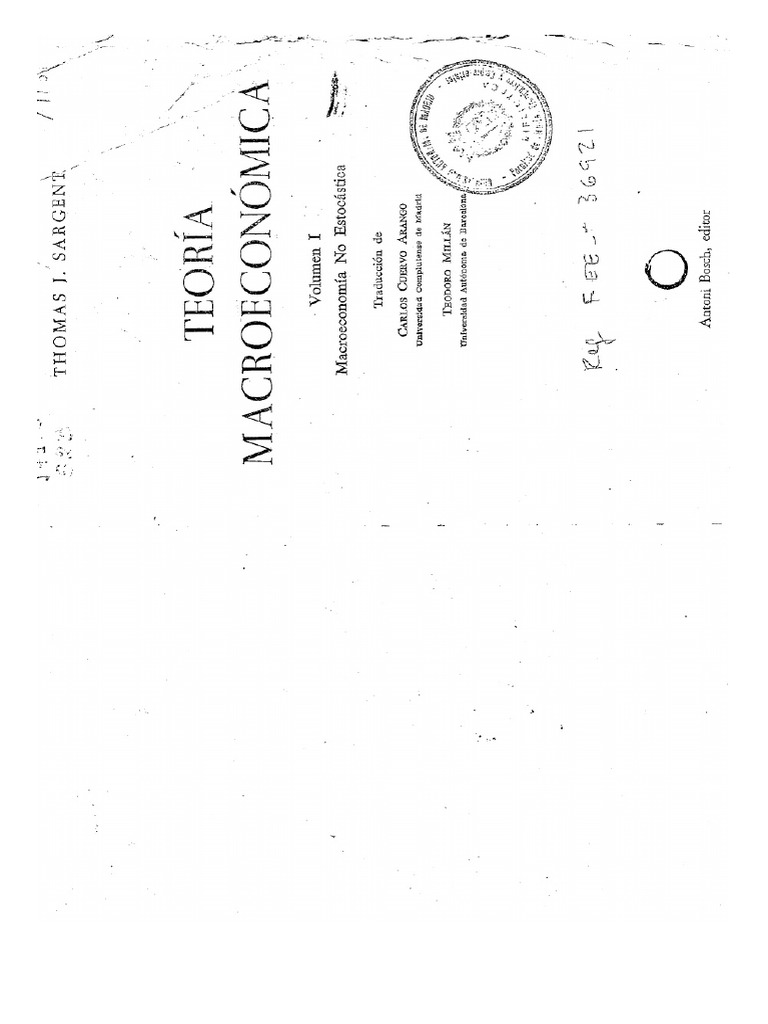 Sargent - Teoria-Macroeconomica | PDF