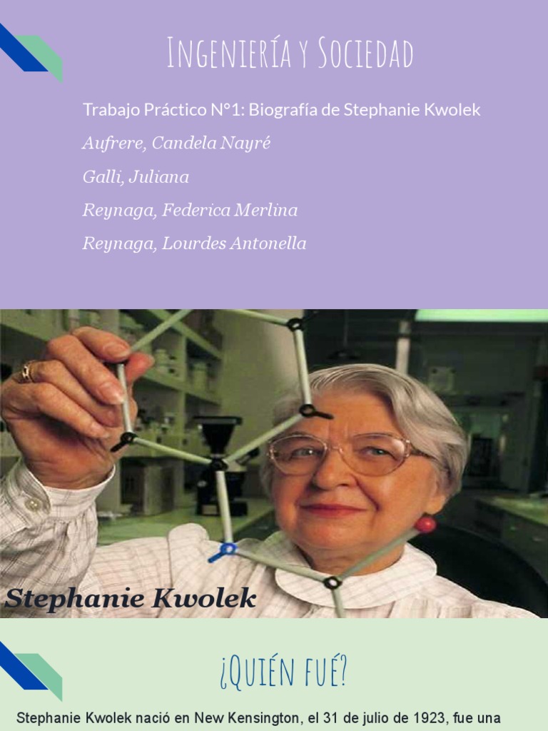 Biografía de Stephanie Kwolek y Kevlar | PDF | Sustancias químicas ...
