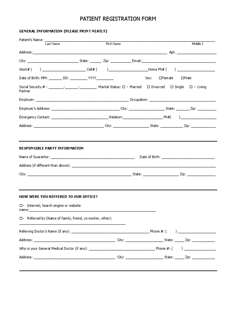 New Patient Forms | PDF | Health Insurance Portability And ...