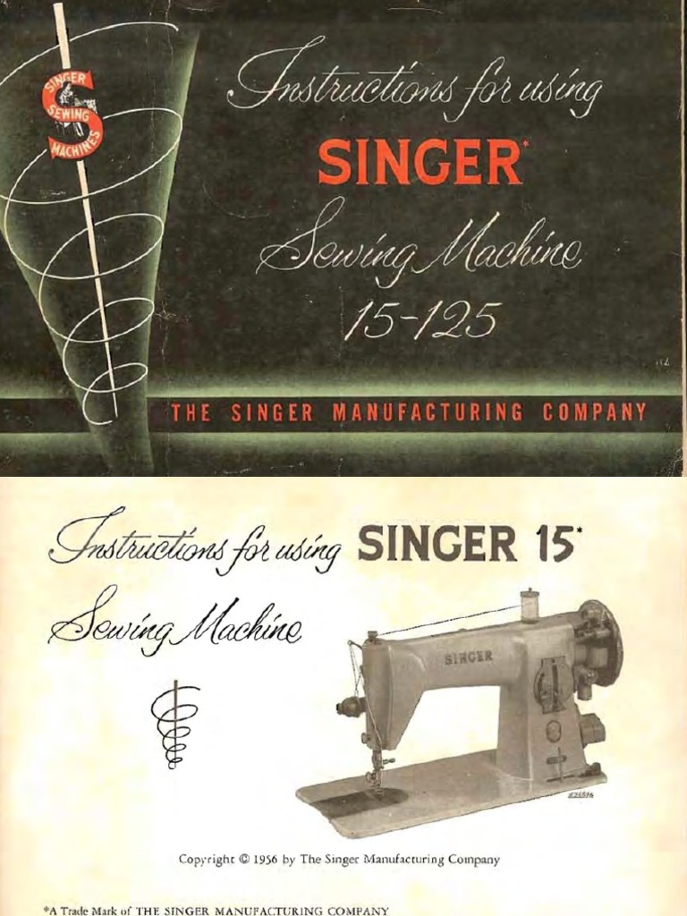 Singer 15-125 Manual | PDF | Sewing Machine | Textile Arts