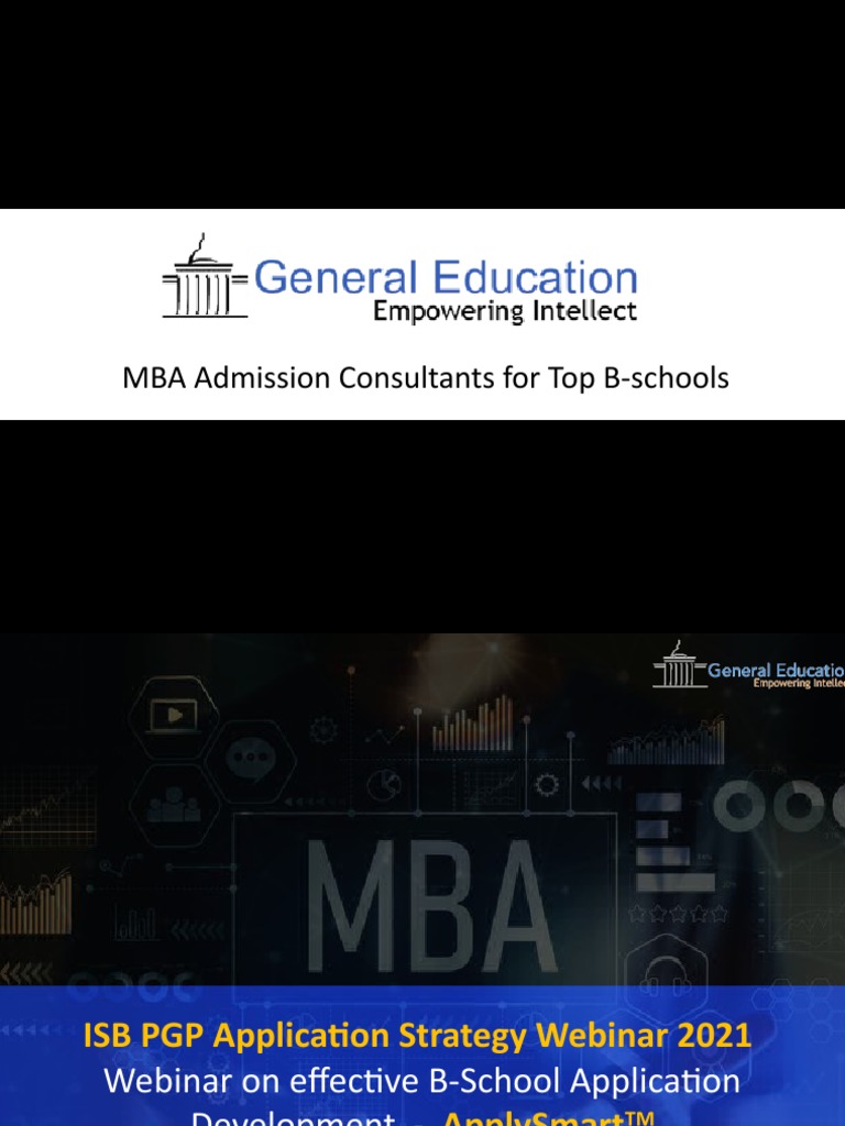 ISB PGP Application and Admits - General Education | PDF | Master Of ...
