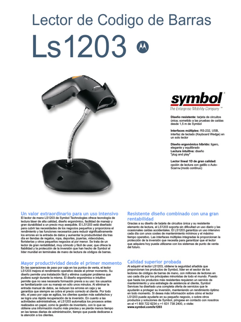 746-Zebra ls1203 | PDF | Factores humanos y ergonomía | Diseño