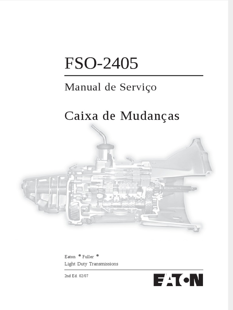 Manual de Servico Eaton FSO-2405 | PDF | Engenharia Mecânica | Bens manufaturados