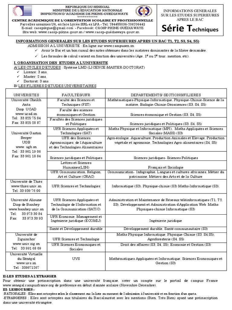 Bac T - 1 | Descargar gratis PDF | Science | Academia