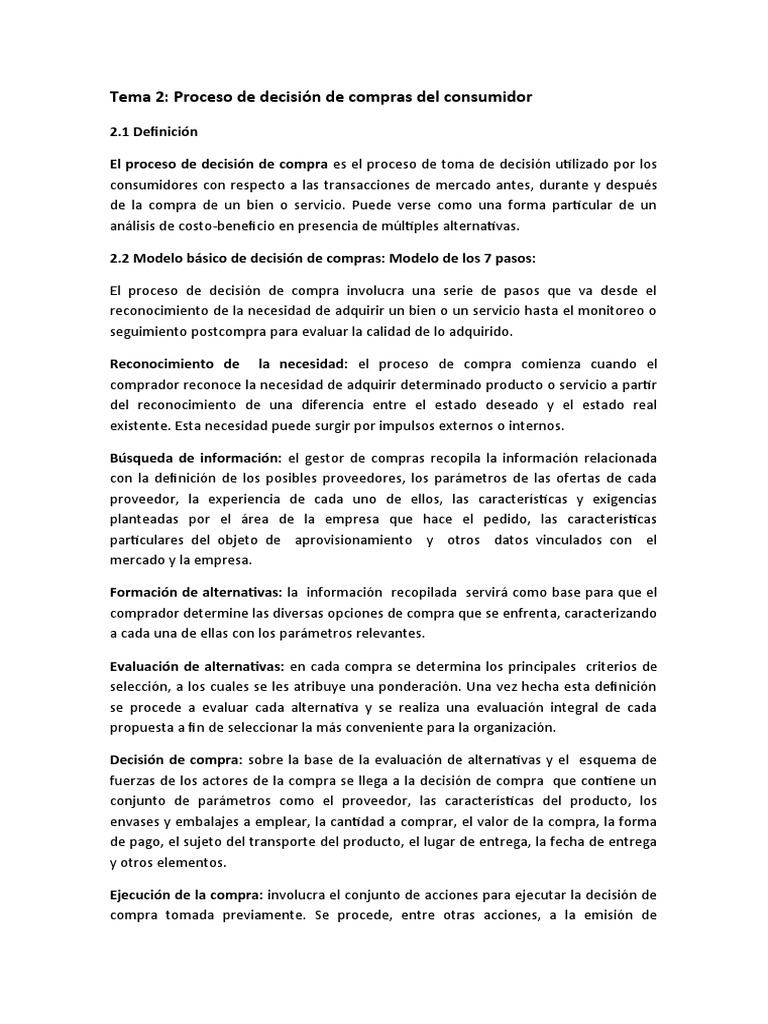 Proceso de Decisión de Compras Del Consumidor | PDF | Los consumidores | Marketing