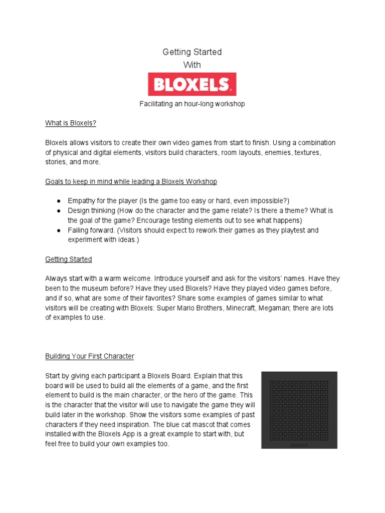 Bloxels STEMGaming BloxelsGuide | PDF | I Pad