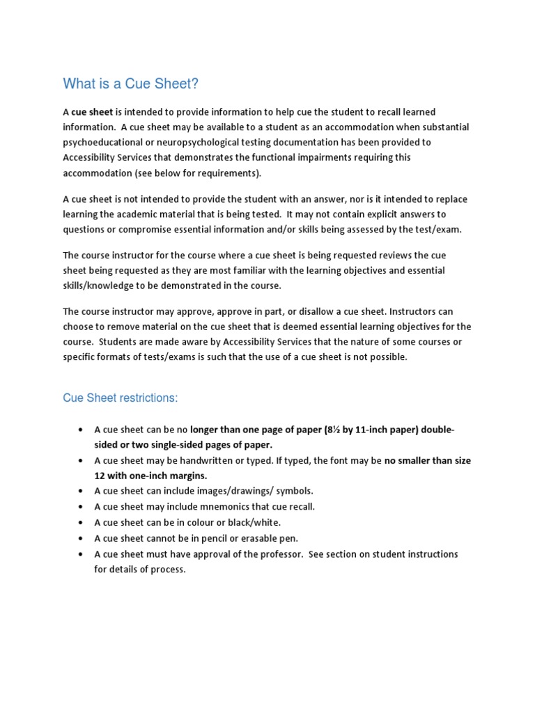 An Overview of Cue Sheets: Their Purpose, Content Restrictions, and ...