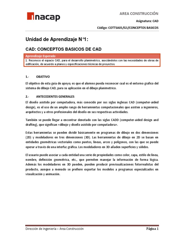 G01. Cad | PDF | Diseño asistido por ordenador
