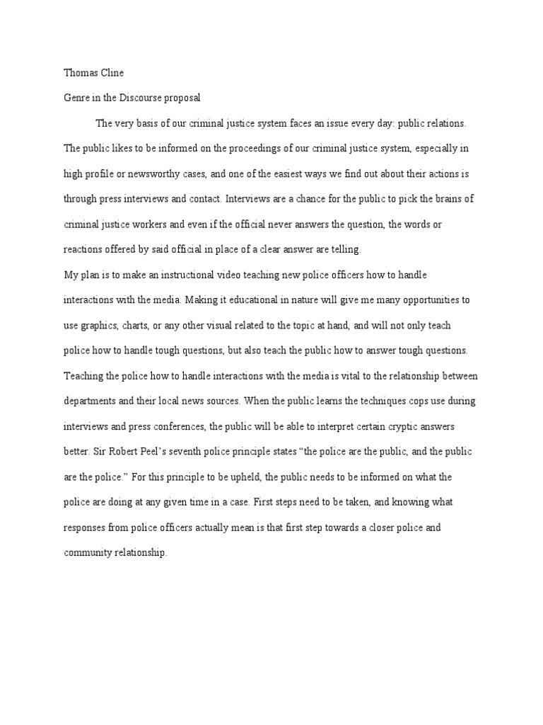 Proposal Thomas Cline | PDF