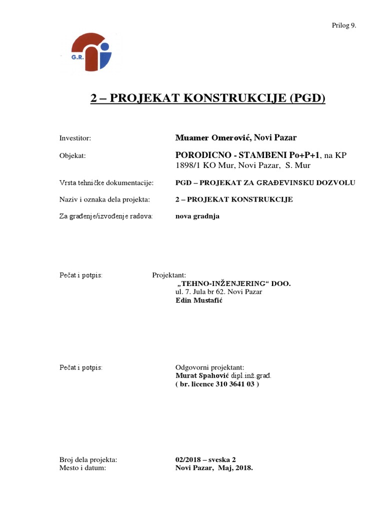 1.prilog 9 - Pgd. | PDF