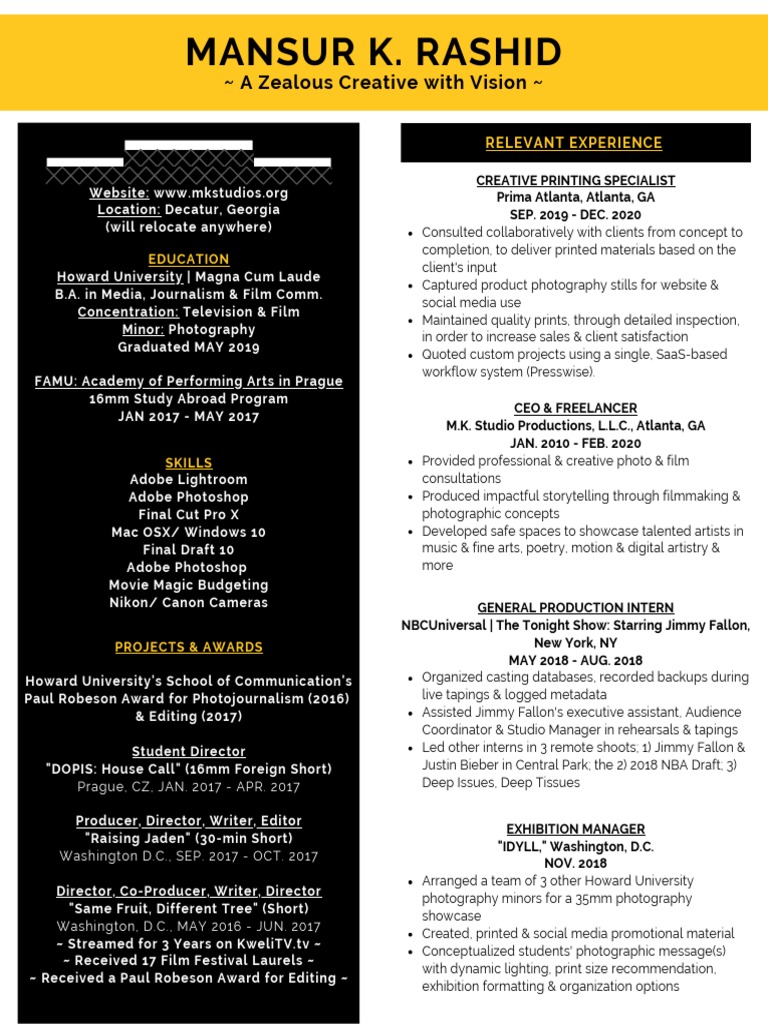 Mansur K. Rashid - RESUME | PDF