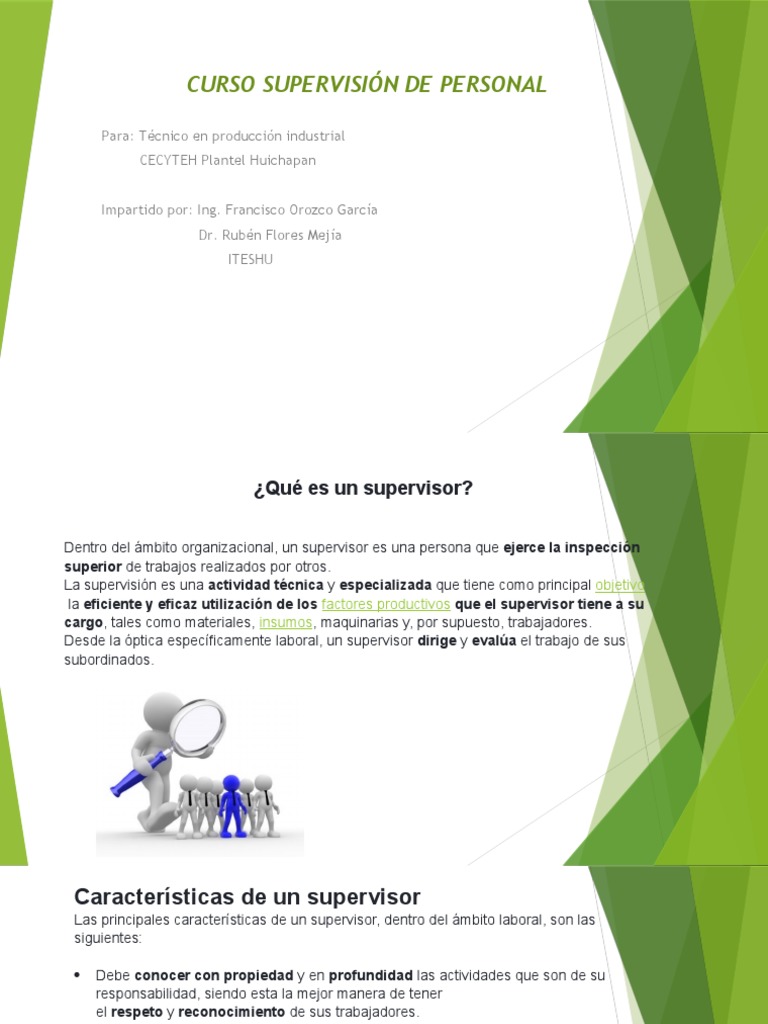 Curso Supervisión de Personal | PDF