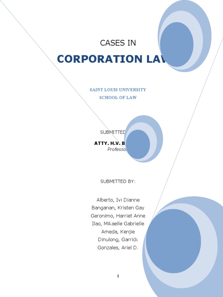 Dokumen - Tips - Consolidated Cases in Corporation Laws 1 | PDF ...