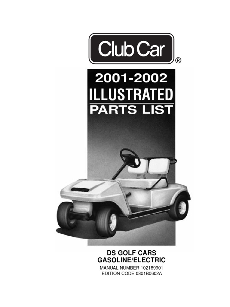 2001 Club Car DS Golf Cart Parts Manual | PDF | Transmission (Mechanics ...