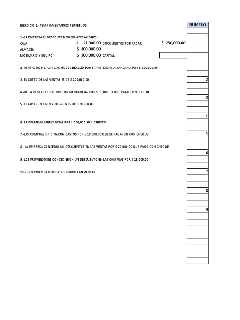 Ejercicio 5 Inventarios Perpetuos | PDF