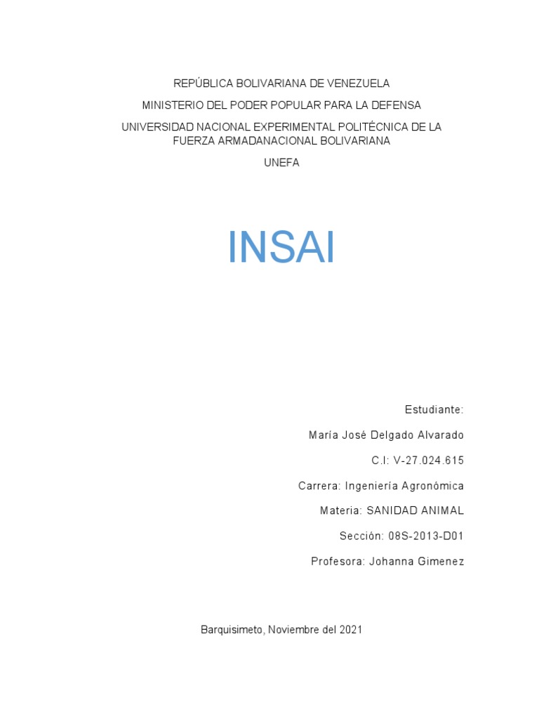 INSAI | PDF | Agricultura | Agronomía