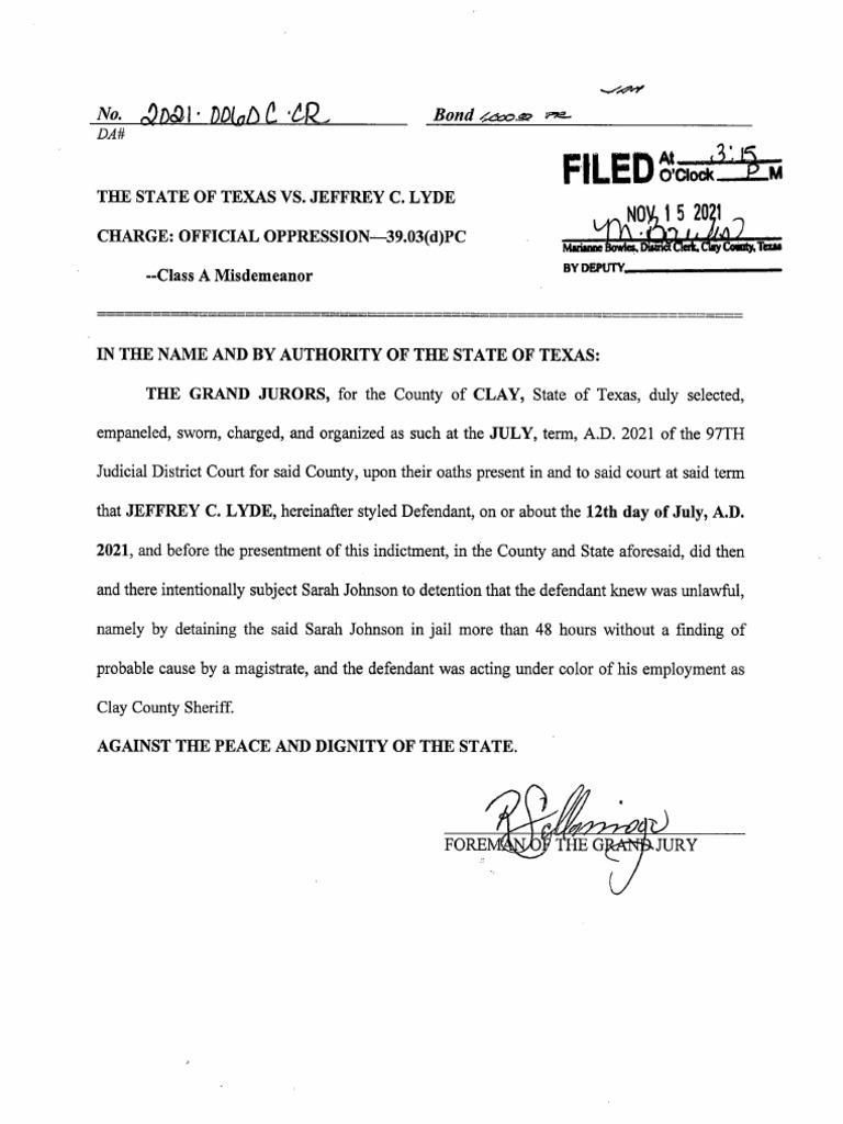 Jeffrey C Lyde - Indictments | PDF