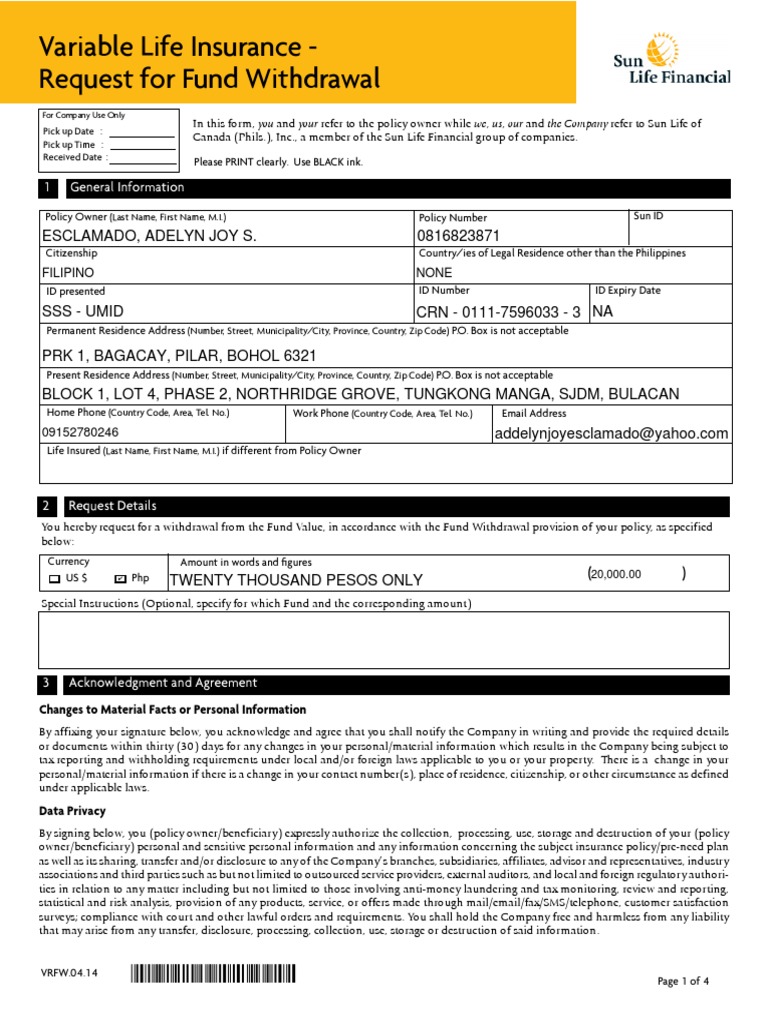 Request For Fund Withdrawal | PDF | Notary Public | Banks