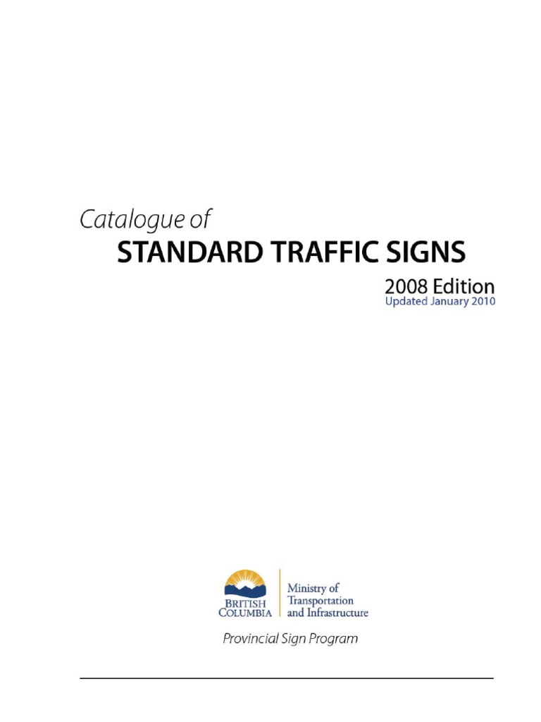 Standard Traffic Signs: Catalogue of | PDF | Controlled Access Highway ...